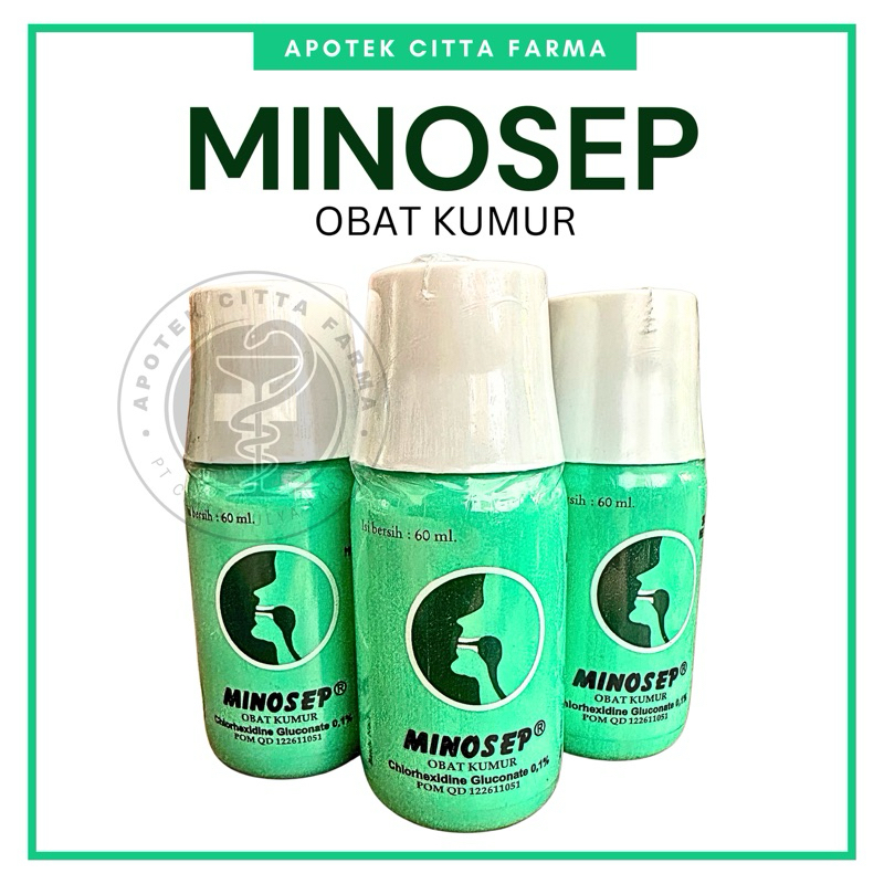 Jual Minosep Gargle 0,1% Hijau 60 ml - Obat Kumur Antiseptik | Shopee ...