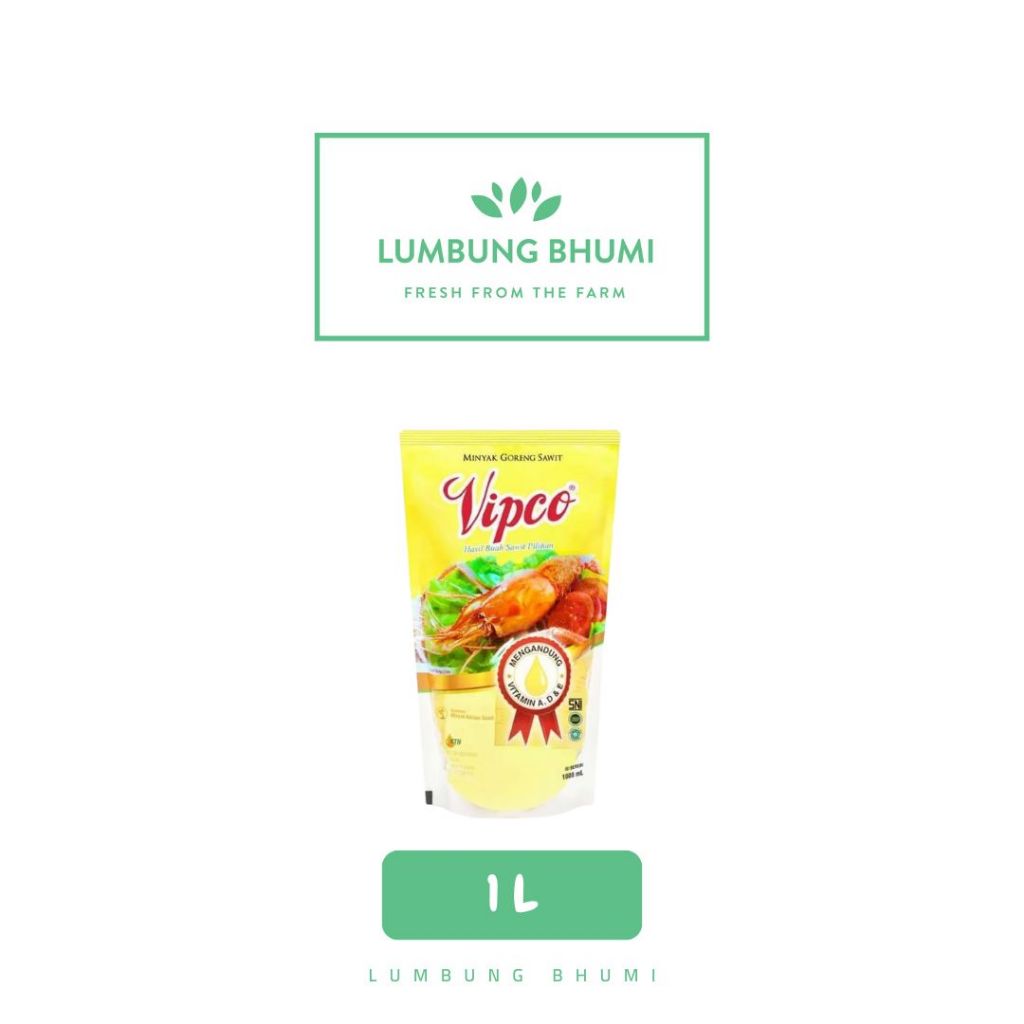 Jual VIPCO Minyak Goreng 1 L 1 Pcs - Lumbung Bhumi | Shopee Indonesia