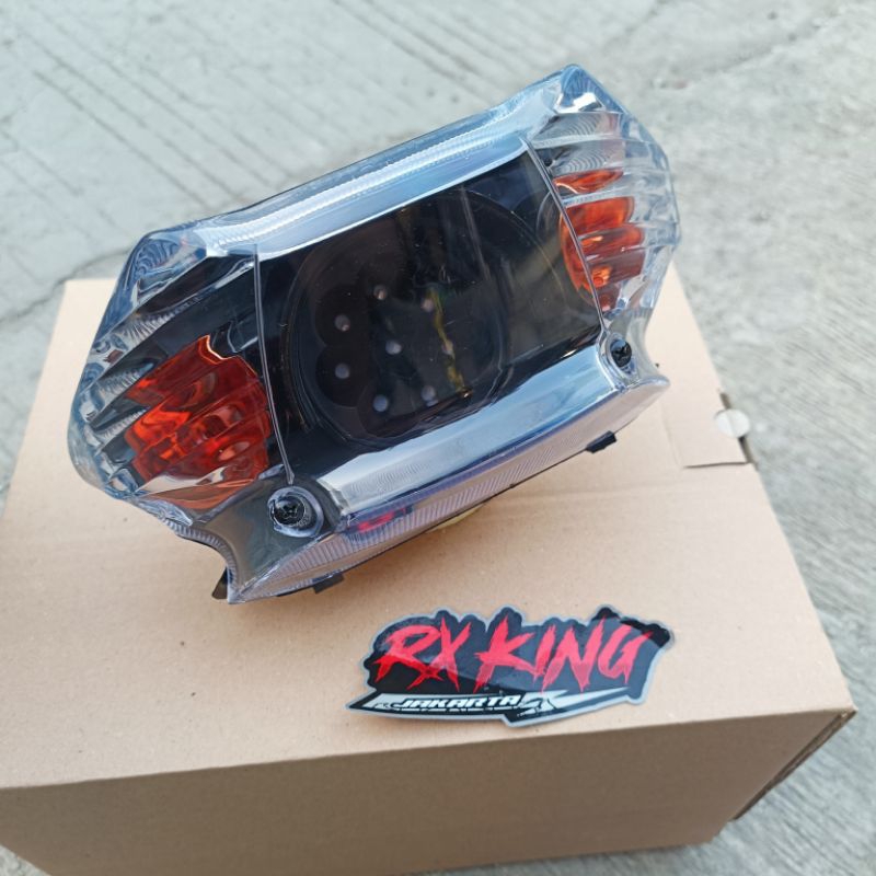 Jual LAMPU REM BELAKANG MIO SPORTY MIO SMILE LED SMOKE OREN HITAM ...