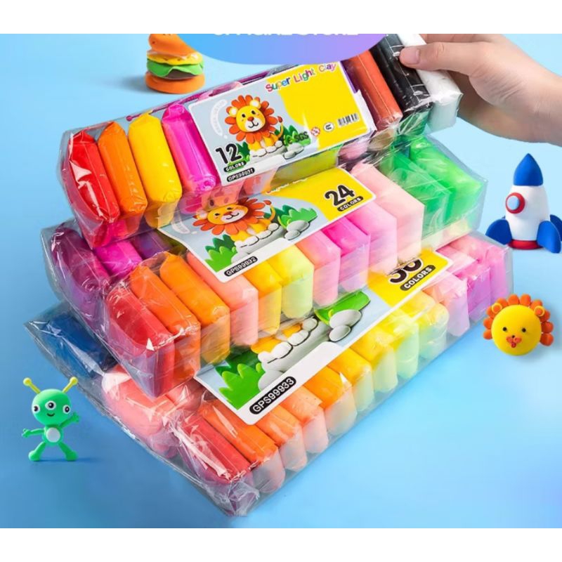 Jual Mainan Anak Super Clay Polymer isi 12pcs | Shopee Indonesia