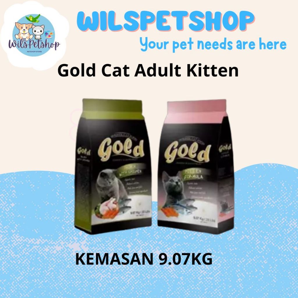 Jual Makanan Kucing - Gold Cat Adult Kitten 9.07KG/20LBS | Shopee Indonesia