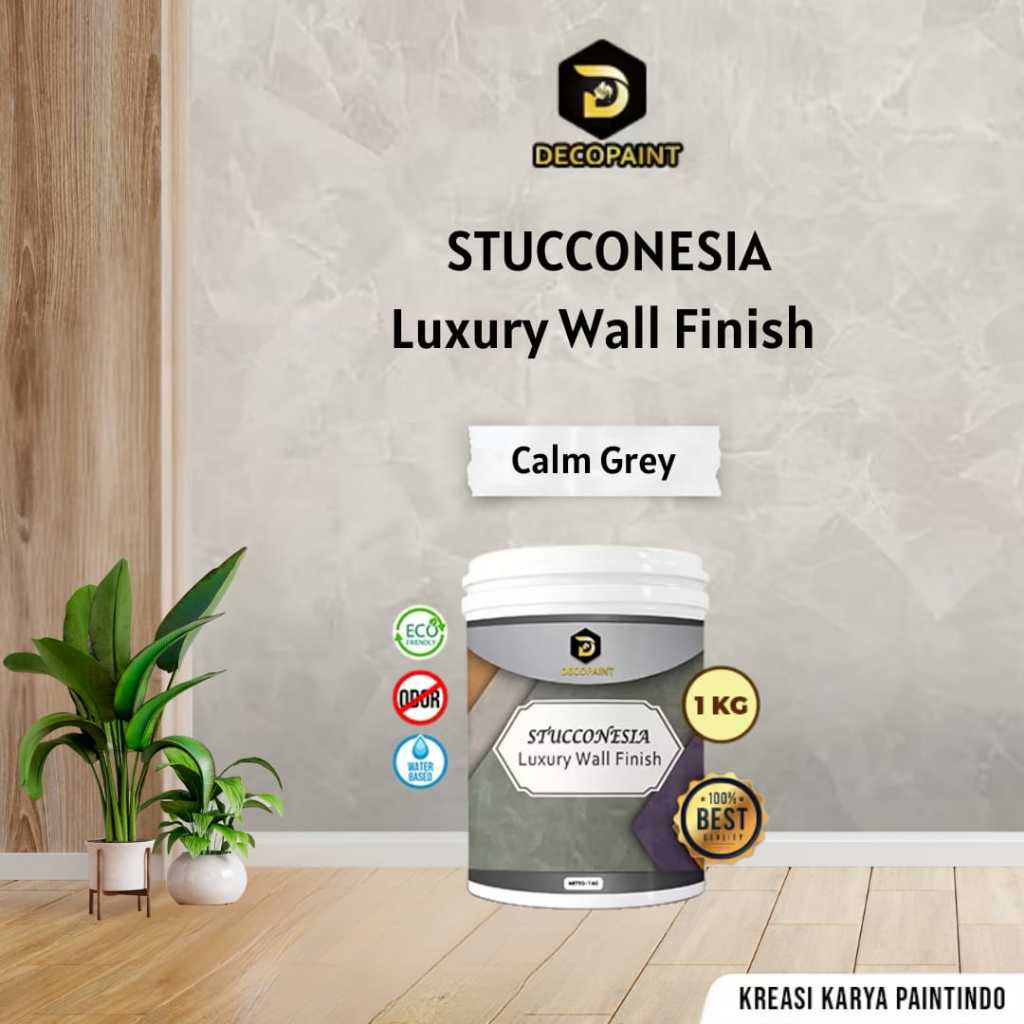 Jual 1Kg Stucconesia Cat Stucco | Cat Tembok Semen Ekspos - Calm Grey ...