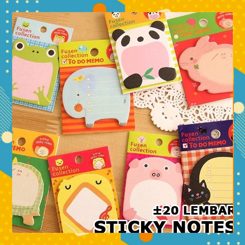 Jual Sticky Notes Memo Motif Karakter Lucu Kertas Catatan Tempel ...