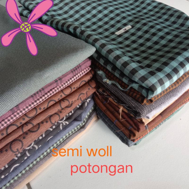 Jual kain semi woll potongan | Shopee Indonesia
