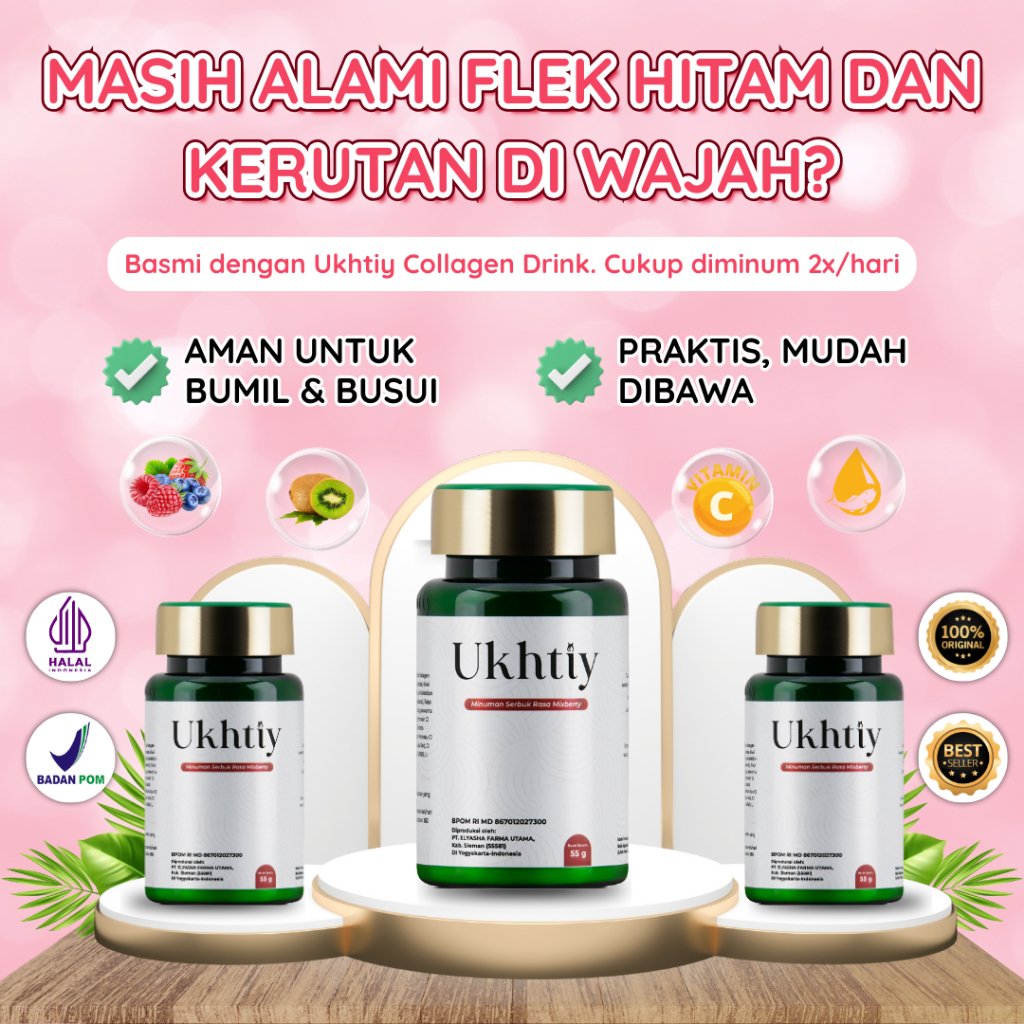 Jual Ukhtiy Collagen Original - mencegah penuaan dini - memudarkan flek ...