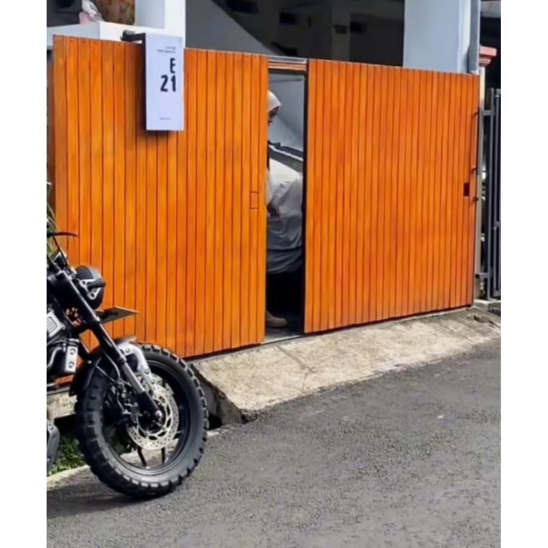 Jual Gerbang minimalis kombinasi woodplank (invoice) pesanan bpk ...