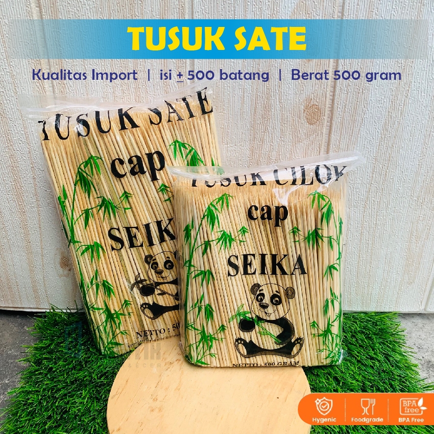 Jual [500gr] Katik Sate Bambu | Katik sate runcing kuat | Tusuk Sate IMPORT | Tusuk Sate Halus ...