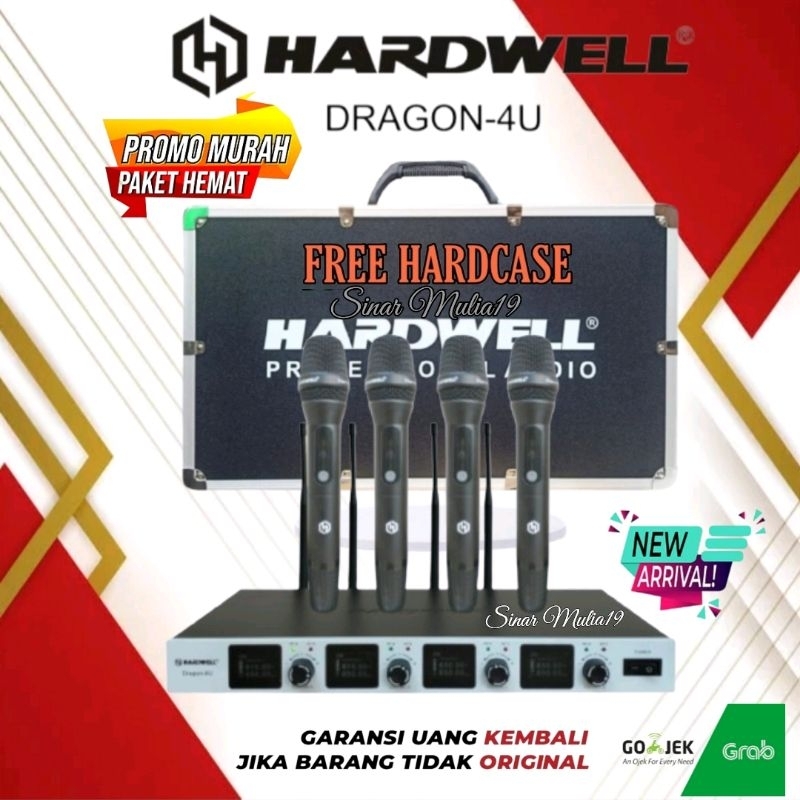 Jual Mic Wireless Hardwell Dragon 4U 4 Unit Handheld Original [ New Produk ] | Shopee Indonesia