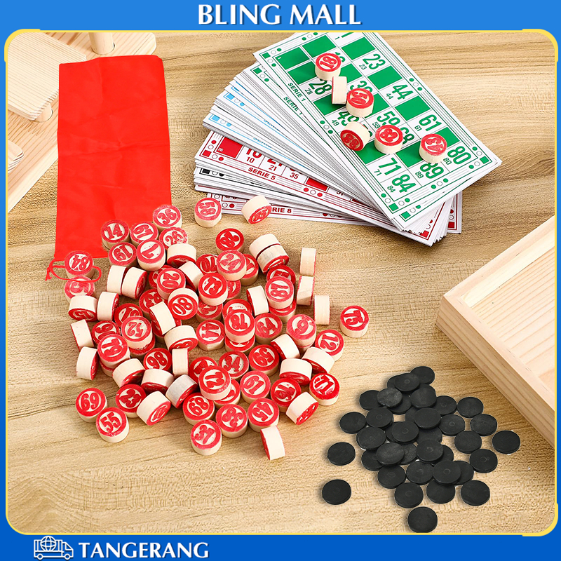 Jual Kartu Bingo Lengkap Berkualitas Tinggi Bingo Set 48 Bingo Card, 90 ...