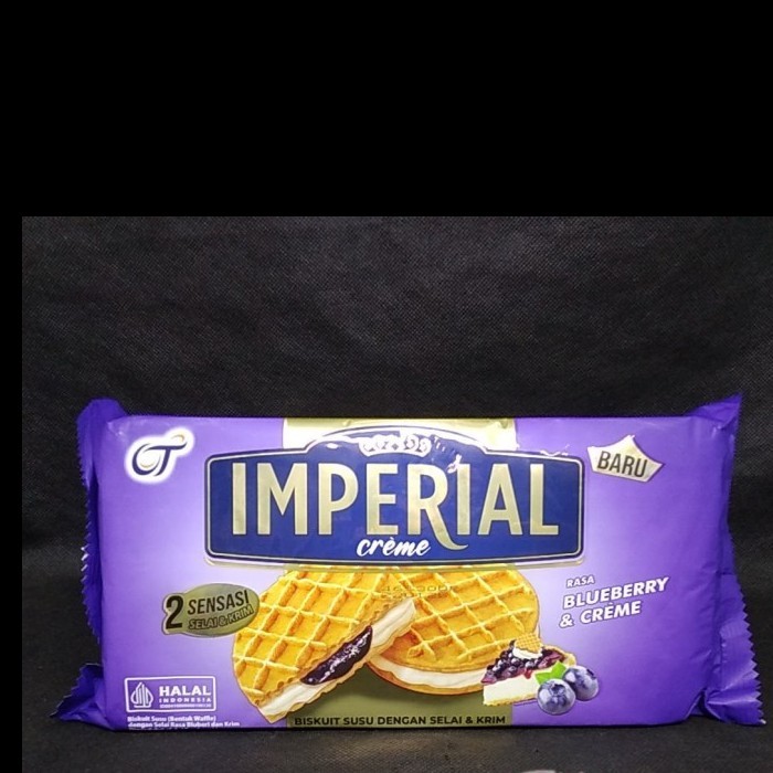 Jual IMPERIAL wafer Creme pack 162gr rasa blueberry | Shopee Indonesia
