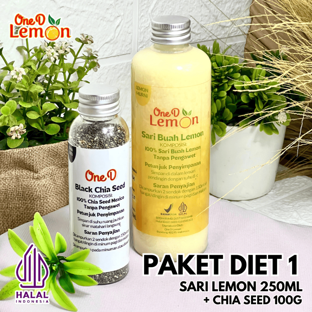 Jual Jus Lemon Murni Sari Lemon Asli Chia Seed Organik Paket Diet 2 In ...