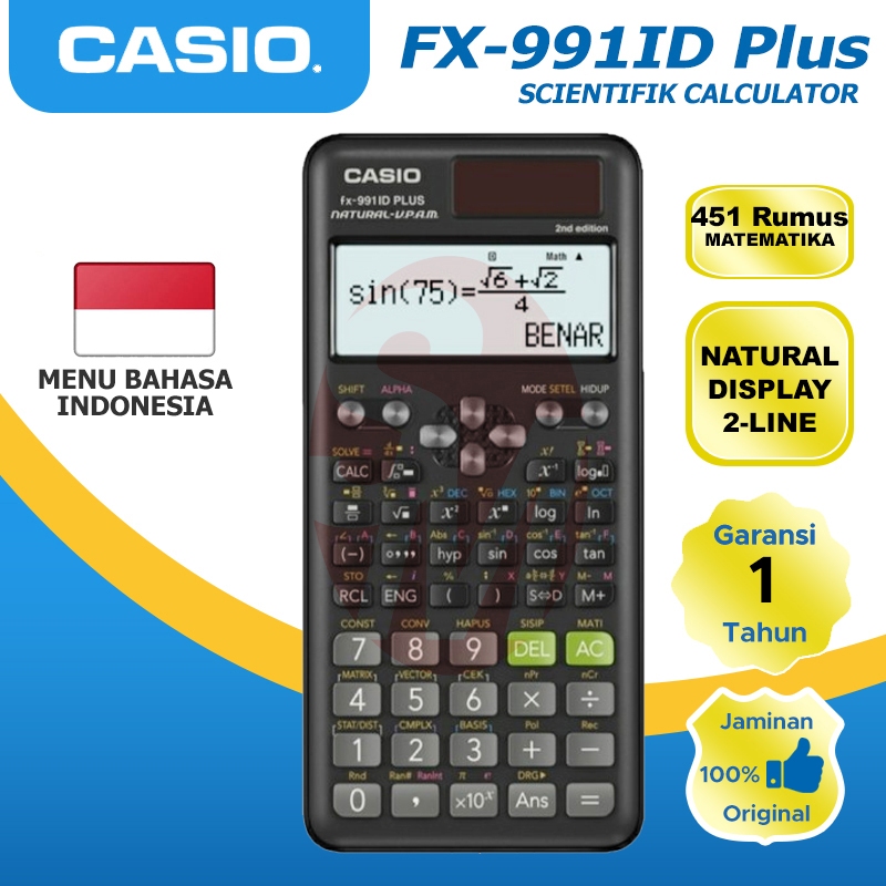 Jual CASIO Kalkulator FX-991 ID Plus-2Nd Edition | Shopee Indonesia