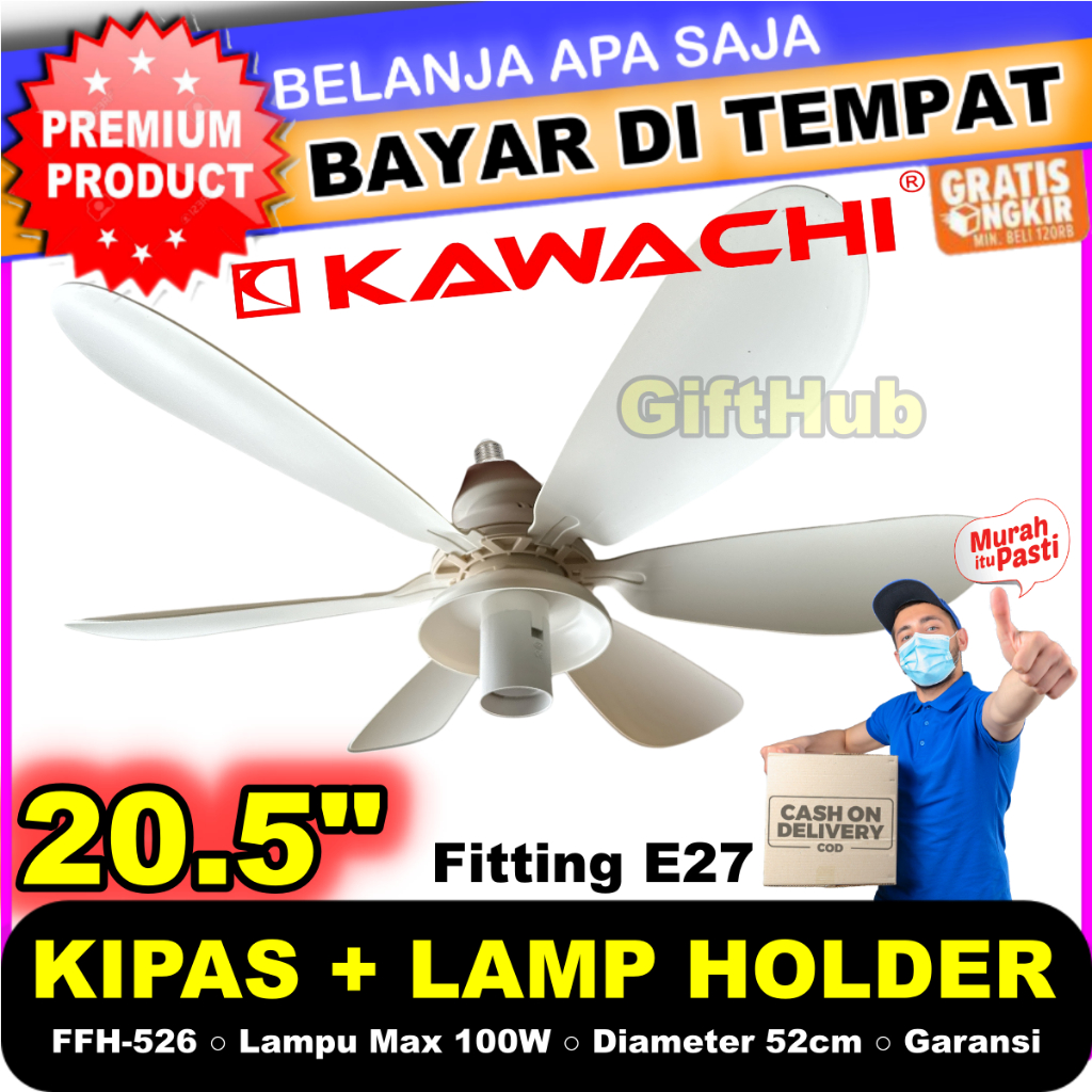 Jual 20.5" Lampu Hias dan Kipas Flower Fan Light Kawachi FFH-526 ...