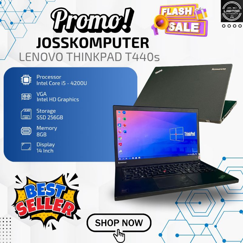 Jual LENOVO THINKPAD T440s INTEL CORE I5-4200U/ RAM 8GB/ SSD 256GB/ 14 ...