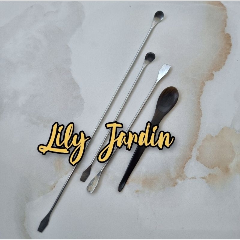 Jual Sendok Spatula Sendok Tanduk Logam Stainless Porselin Laboratorium ...