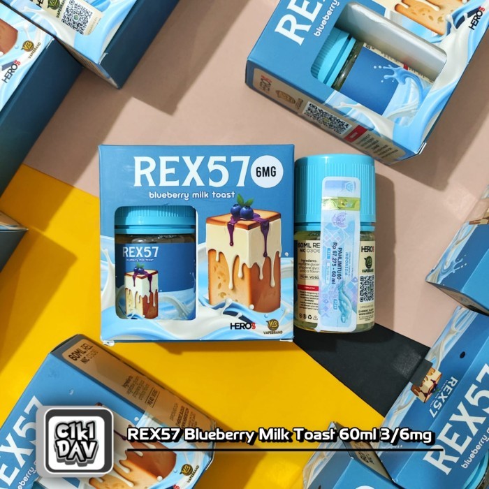 Jual REX57 Blueberry Milk Toast 60ml eliquid HERO57 | Shopee Indonesia
