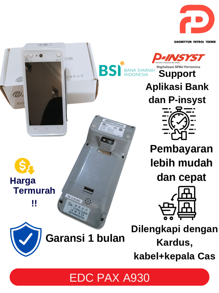 Jual Mesin EDC PAX A930 BERGARANSI - KONDISI 90% - 98% BERKUALITAS STANDART SPBU PERTAMINA ...