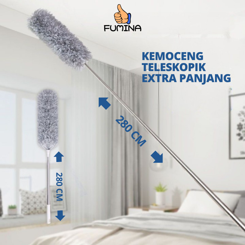 Jual FUMINA Alat Sapu Plafon Anti Gores 280cm Pembersih Rumah 1set ...