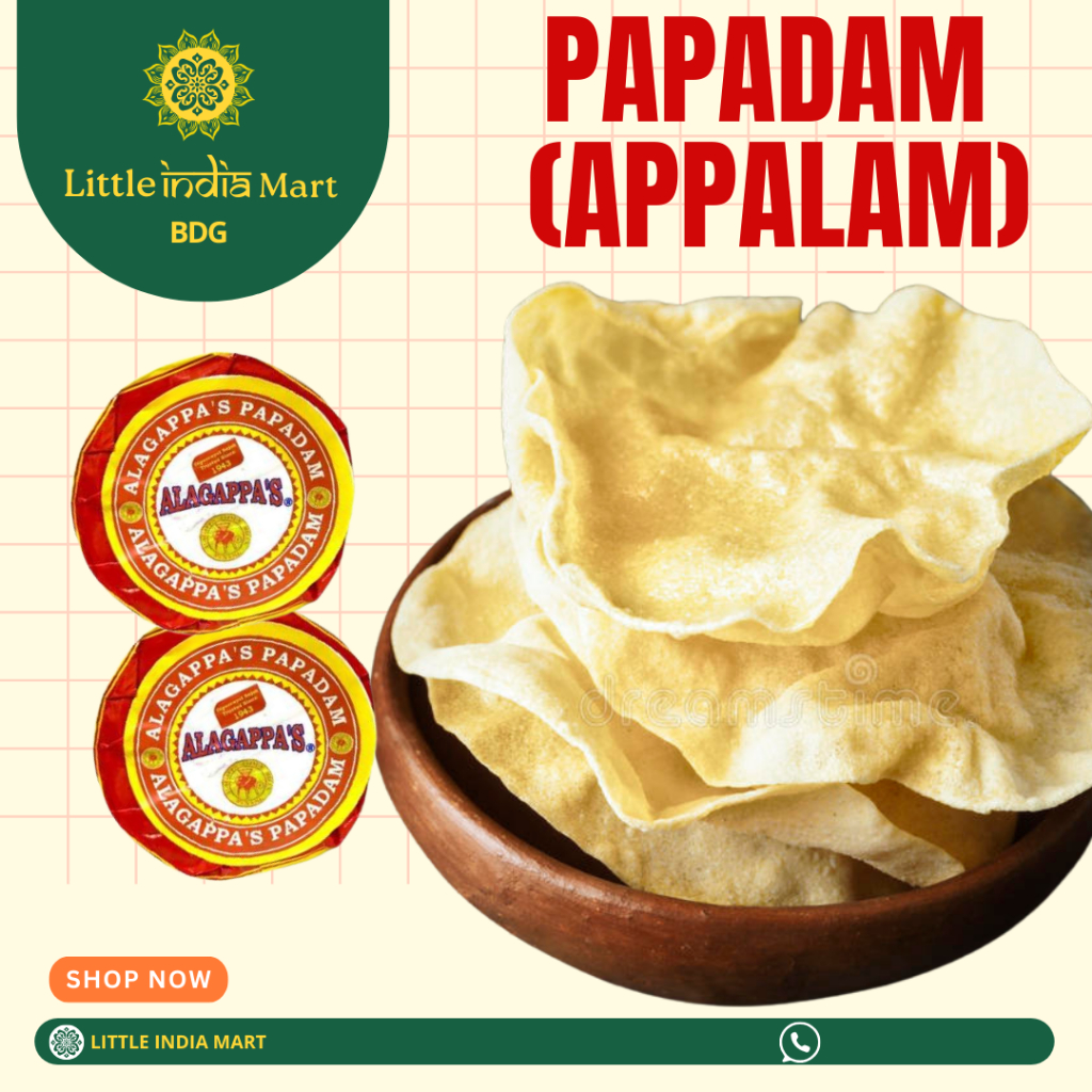 Jual Papadam kerupuk India papadum Appalam | Shopee Indonesia