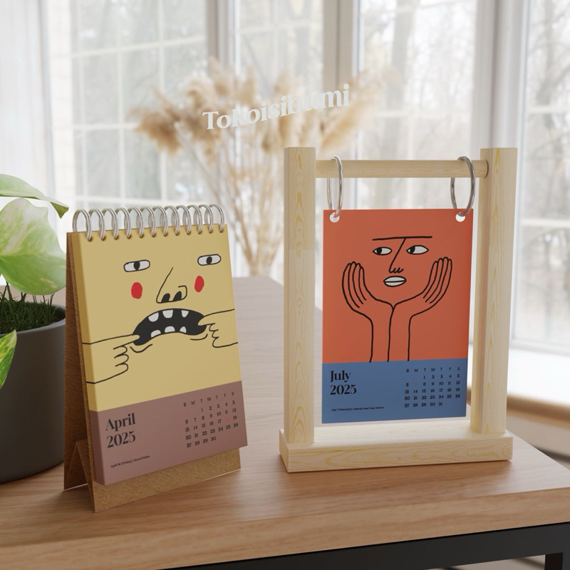 Jual Kalender Meja Kalender Hanging Kayu A6 2025 - Face Mood | Shopee ...