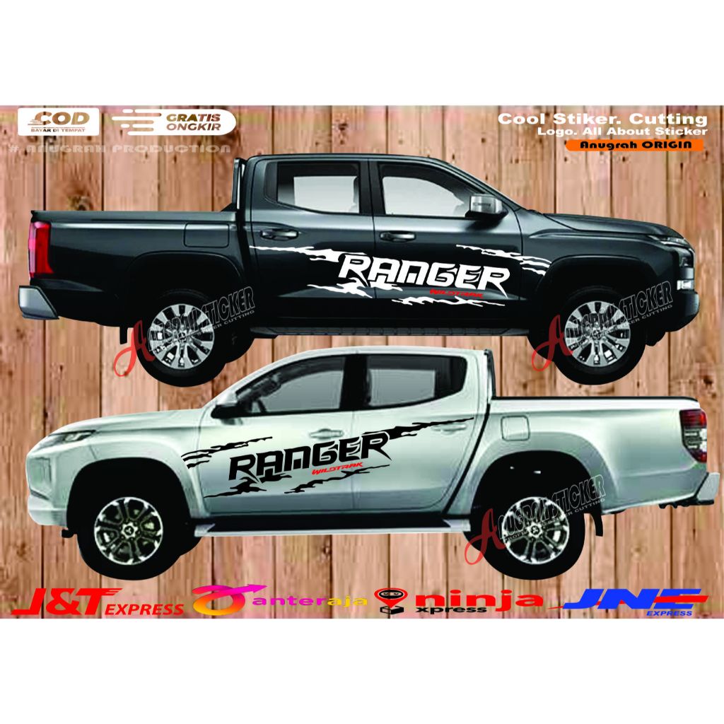Jual Stiker ranger wildtrak double cabin sticker list cutting mobil ...