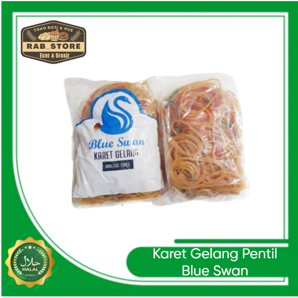 Jual Karet Gelang Pentil BLUE SWAN / Karet Gelang Elastis 100gr ...