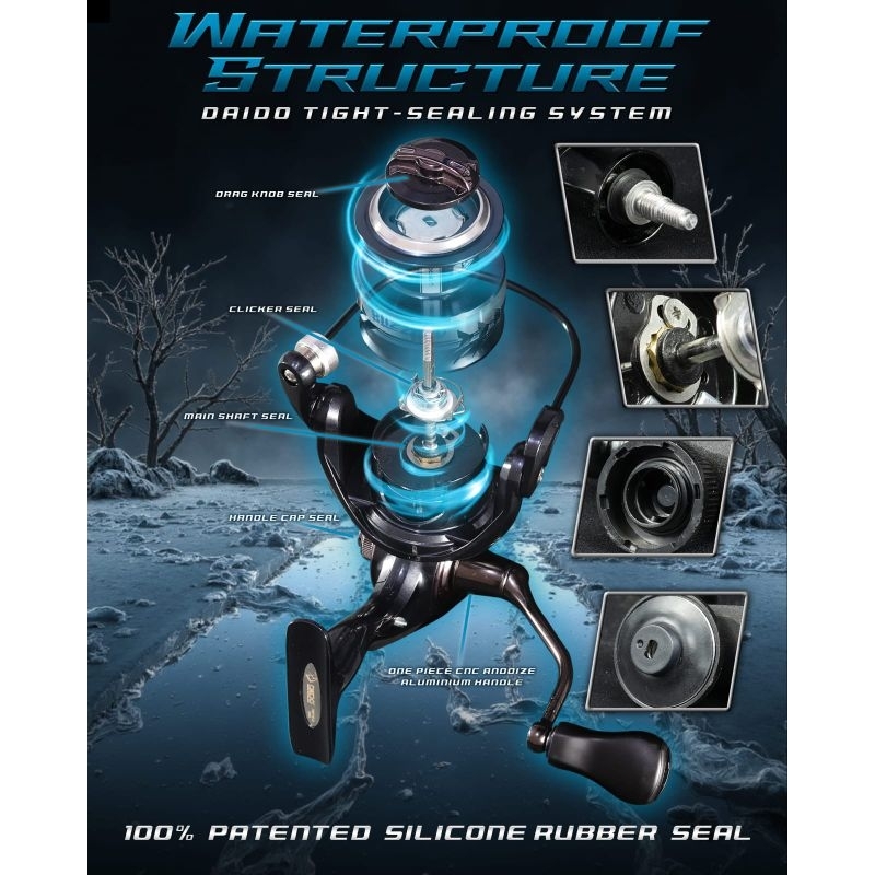 Jual reel daido power handle pollux 8.0/magma/blizzard 8.0/arctic ...