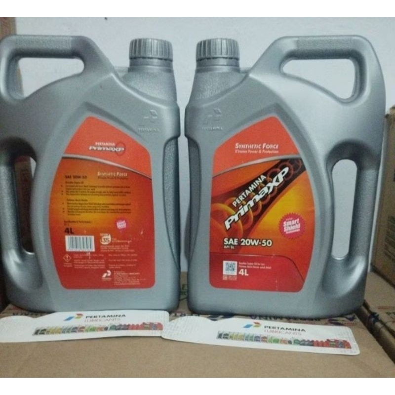Jual Oli pertamina Prima xp SAE 20w-50 utk mesin mobil bensin | Shopee ...