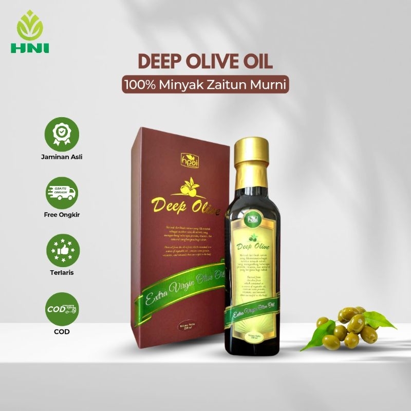 Jual Deep Olive Oil 100% Minyak Zaitun Murni HNI HPAI 250ml- Extra ...