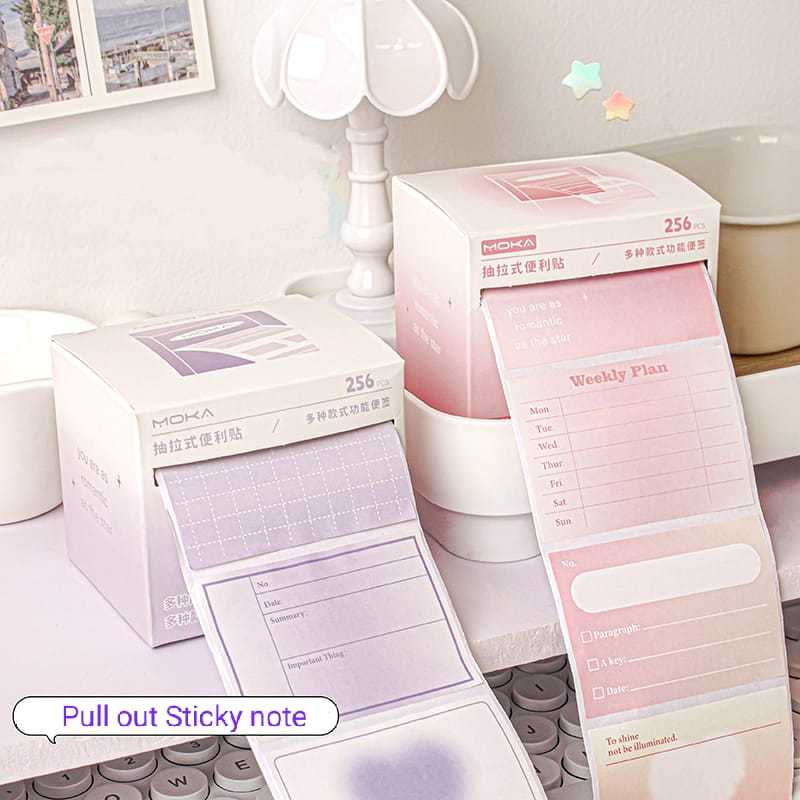 Jual HEARTBEAT PULL OUT STICKY NOTE New Model Sticky Notes 256 Pcs ...