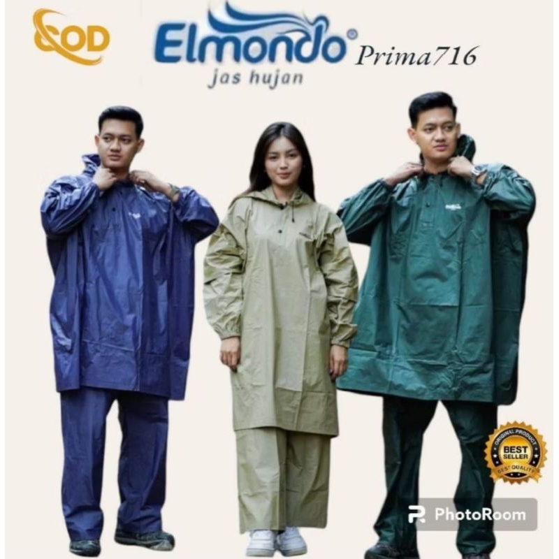 Jual Jas Hujan Elmondo Prima 716 /Elmondo 716 Prima Setelan Dewasa / Jas hujan Ponco Elmondo EPC ...