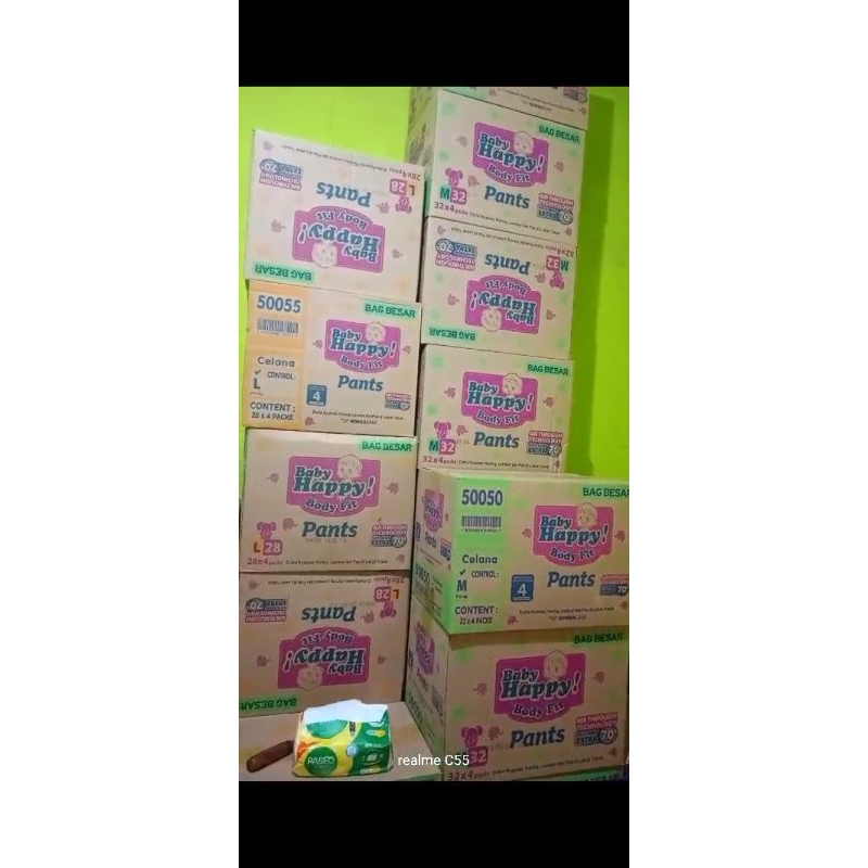 Jual PROMO 4 BALL/1 KARTON BABY HAPPY PANTS S,M,L,XL,XXL,POPOK BAYI ...