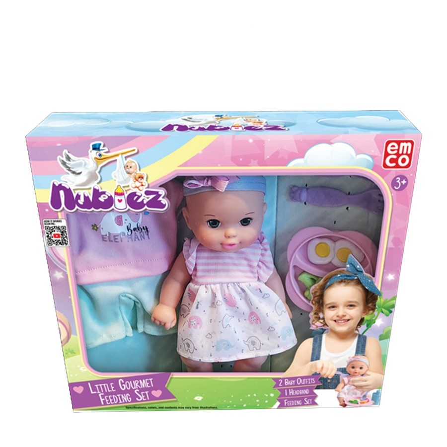 Jual Baby Nubiez Mainan Boneka Bayi Emco Little Gourmet Feeding Set ...