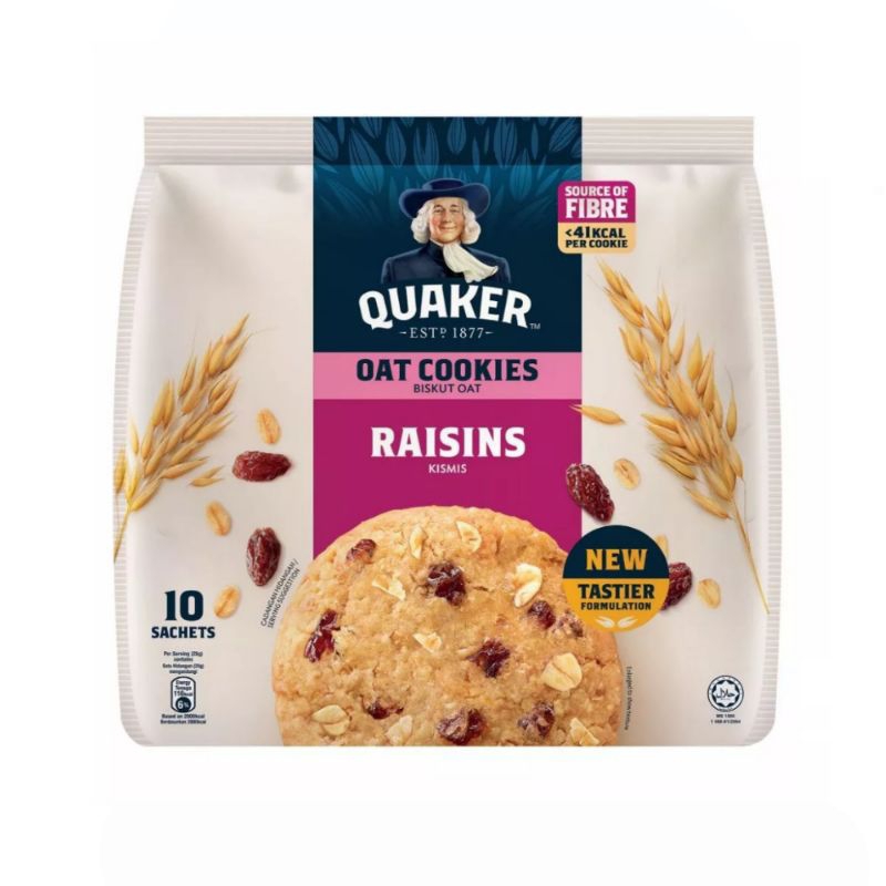 Jual QUAKER Oat Cookies Raisins Malaysia (10 pek) | Shopee Indonesia