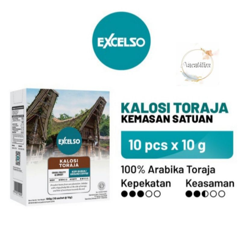 Jual Kopi Excelso Kalosi Toraja Folding Box (10 sachets x 10gr ...