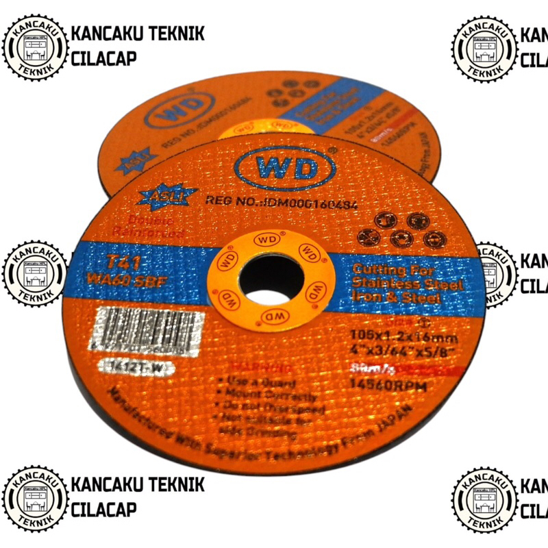 Jual WD CUTTING WHEEL BATU GERINDA POTONG BESI STAINLESS STEEL 4 INCH ...