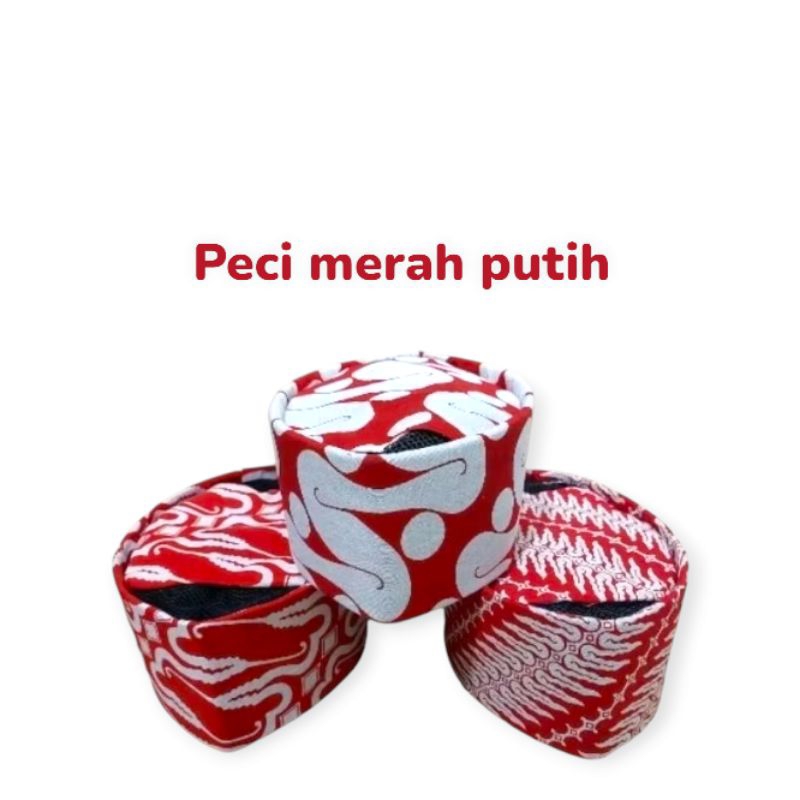 Jual peci motif merah putih | Shopee Indonesia