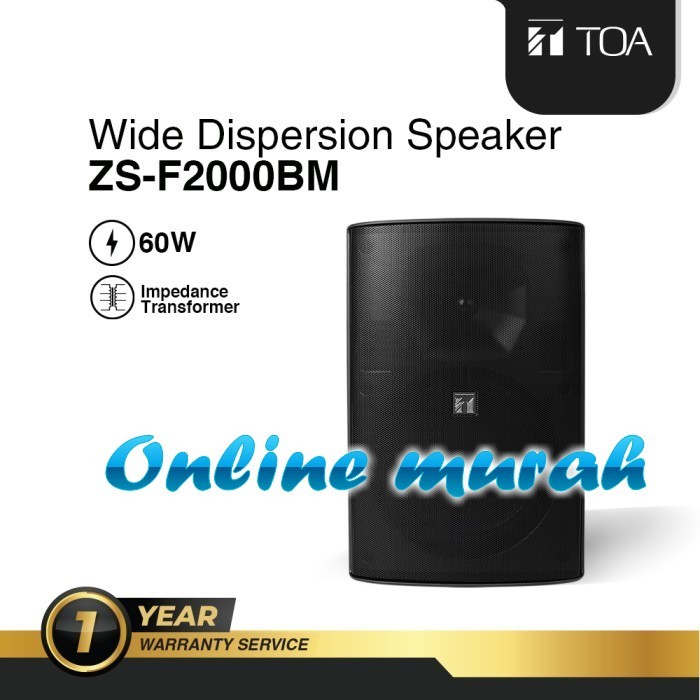 Jual SPEAKER PASIF TOA ZS F2000BM 1 BUAH BLACK 60 WATT ORIGINAL | Shopee Indonesia