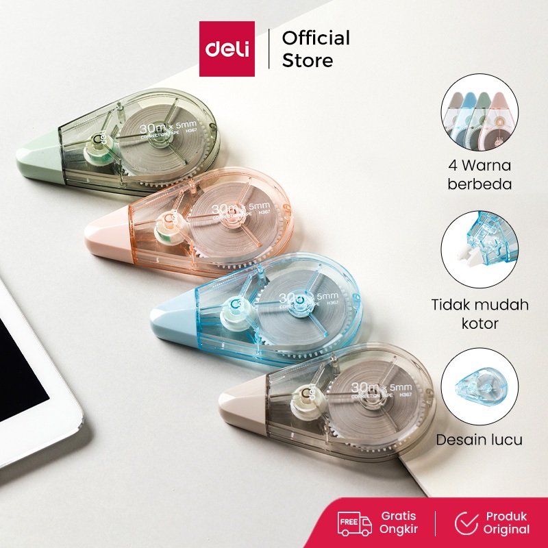 Jual Deli Correction Tape / Tip Ex Kertas / Pita Koreksi 20 30 Meter ...