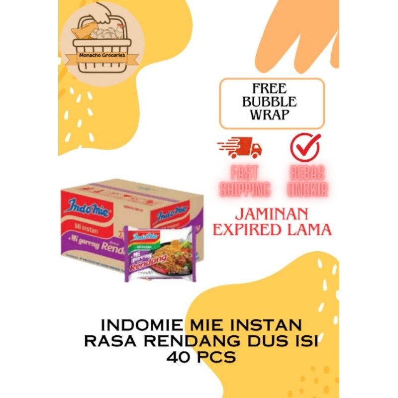 Jual INDOMIE MIE INSTAN RASA RENDANG 1 DUS ISI 40 PCS | Shopee Indonesia