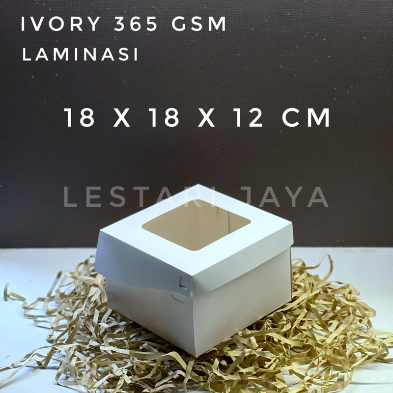 Jual Box Ivory Putih Laminasi Jendela Untuk Kotak Kue Roti Snack ...