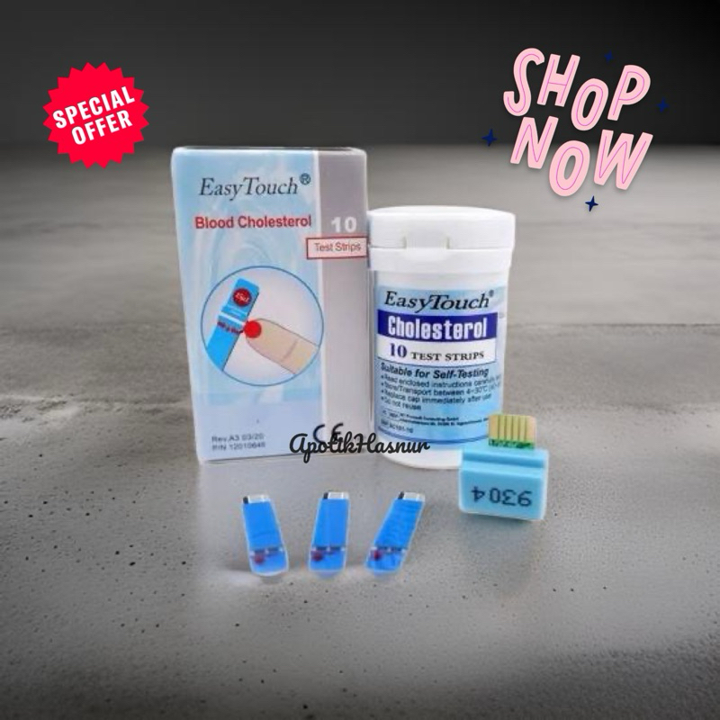 Jual Easytouch Cholestrol Test Strip Kolestrol Refill Isi 10 Easy Touch ...