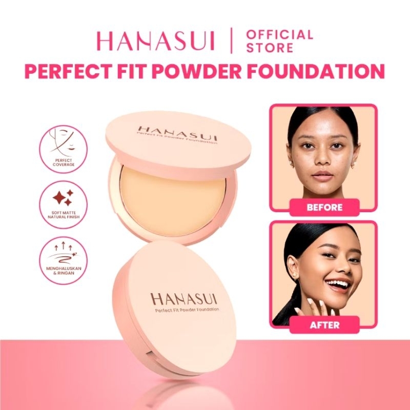 Jual Hanasui Perfect Fit Powder Foundation | Shopee Indonesia