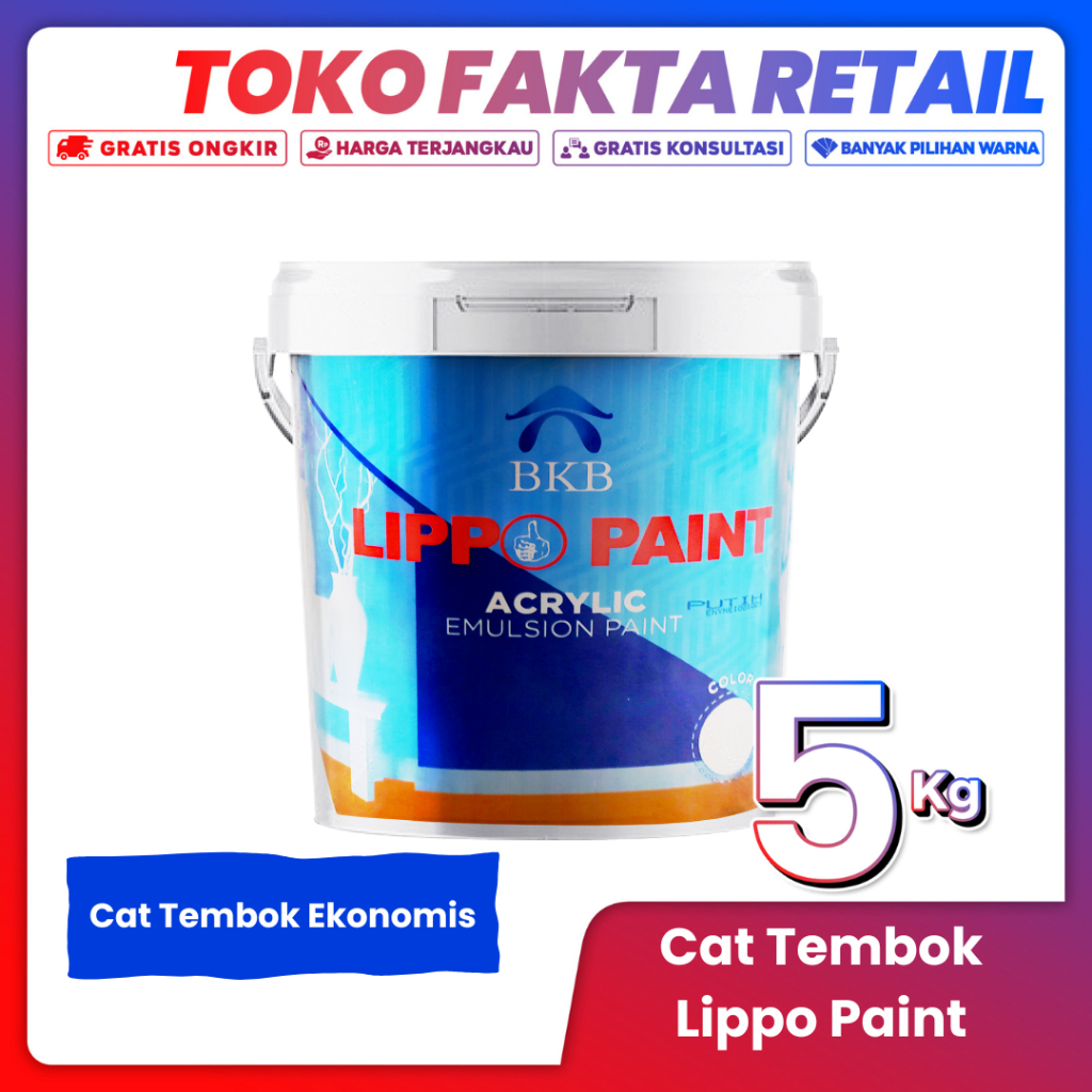 Jual Cat Tembok Lippo Paint 5 kg Cat Murah Berkualitas | Shopee Indonesia