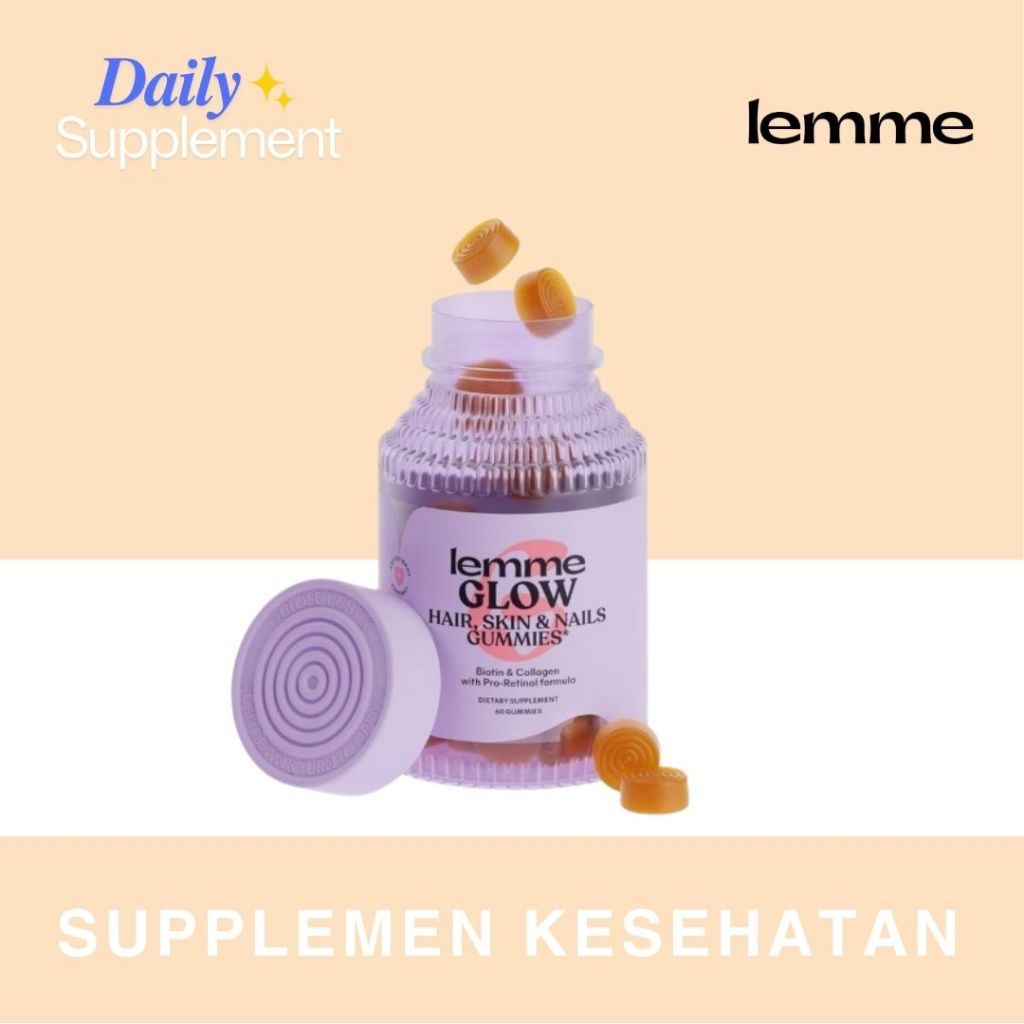 Jual Lemme Glow Hair, Skin & Nails Gummies - 60 Gummies | Shopee Indonesia
