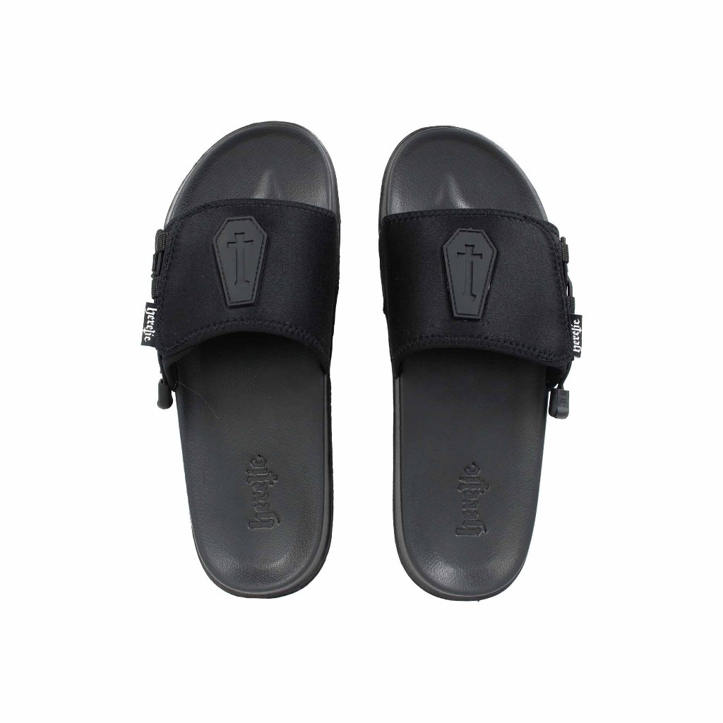 Jual Heretic - Slide Sandal - Rubber Patch Coffin | Shopee Indonesia