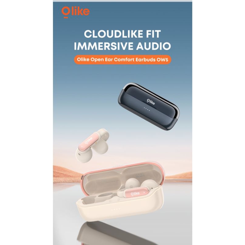 Jual Olike OW5 Open Ear Comfort Earbuds Gunmetal Grey, Gold Rose ...