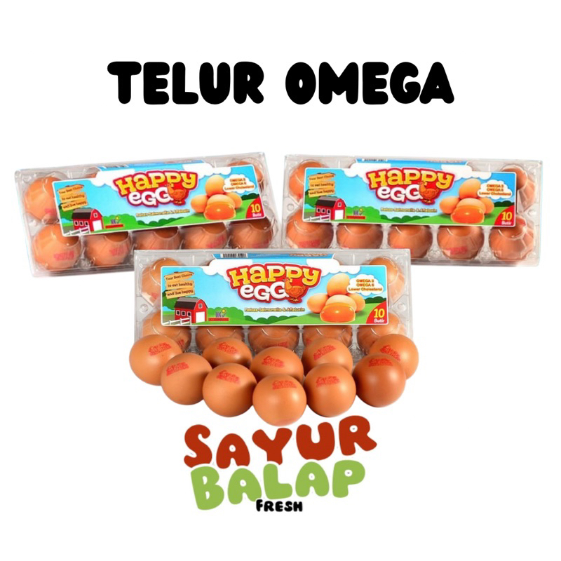 Jual Happy egg Omega Telur Omega isi 10 butir Telur Ayam Omega 3 ...