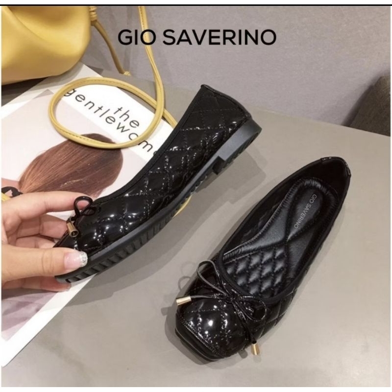Jual Gio Saverino sepatu Flat Shoes terbaru Luna - Black 36 | Shopee ...