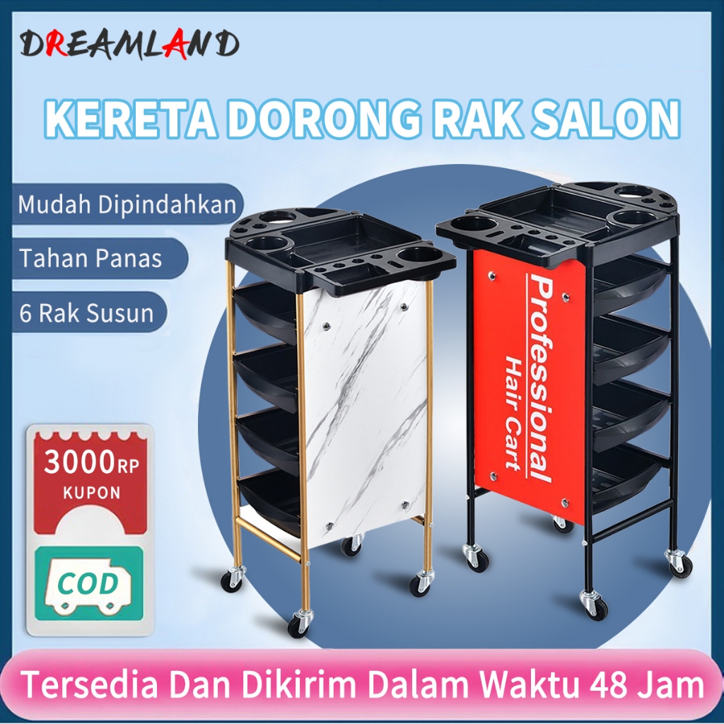 Jual DL Rak salon facial / Rak salon / Rak troli barbershop troley ...